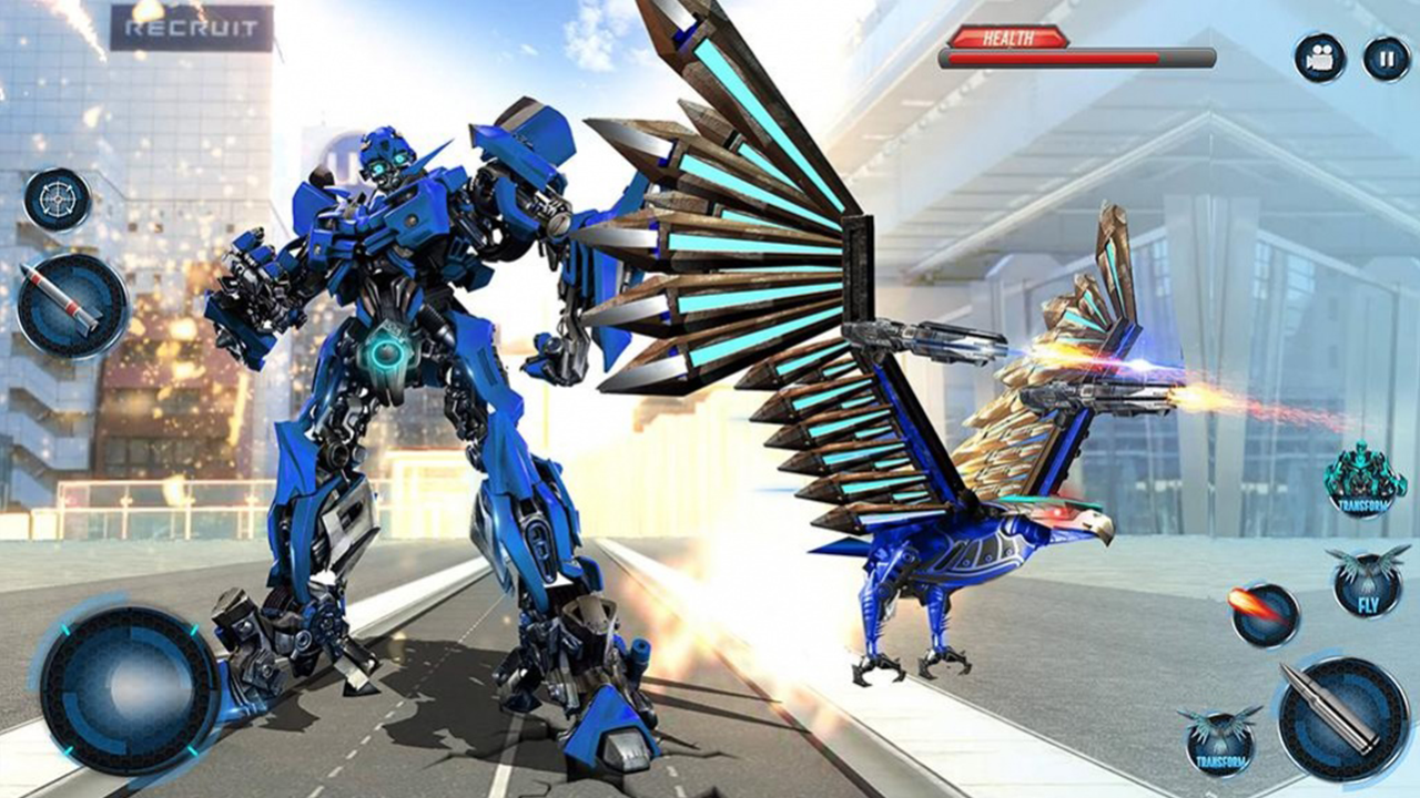 Police Eagle Robot Transform Game: Futuristic Robot Car Transformation ...