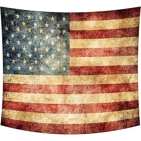 PROCIDA American Flag Tapestry Wall Hanging Vintage Retro Stars and ...