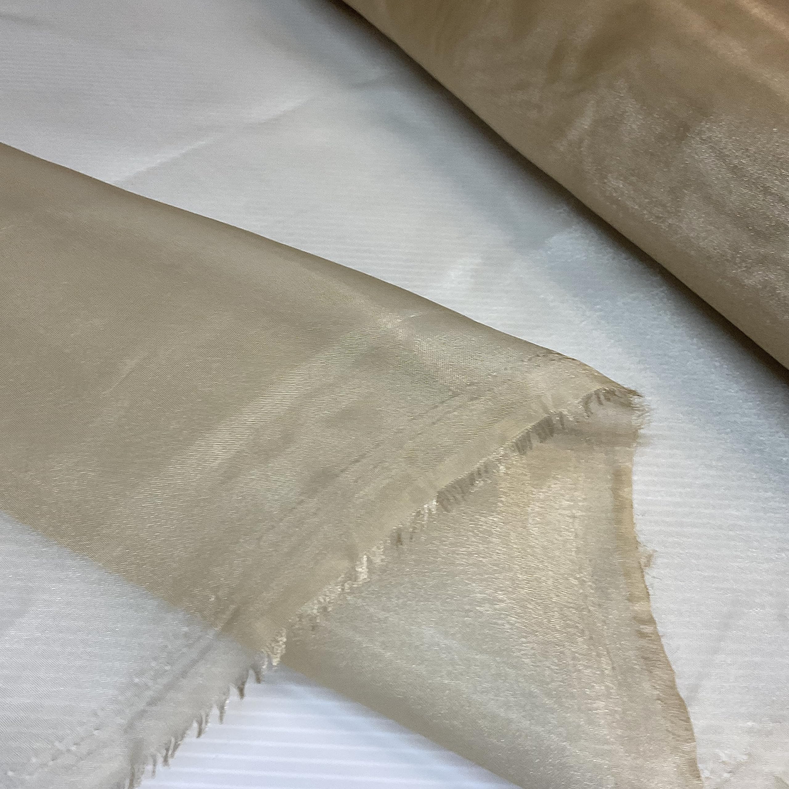 Old Gold 5 Meter Pack Plain Sheer Lightweight Organza Voile Drape ...
