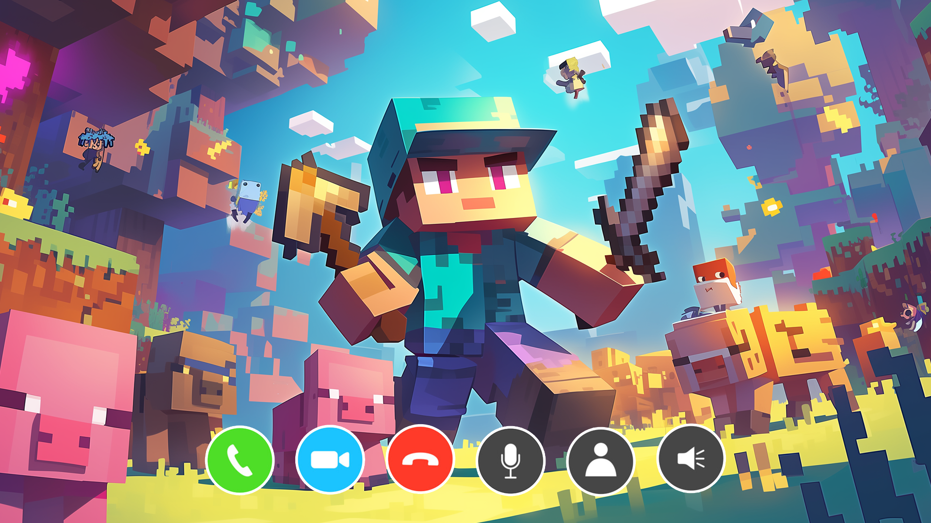 Pixel Crafty & Cute Pixel Cartoon Video Calls with Multiple Characters ...