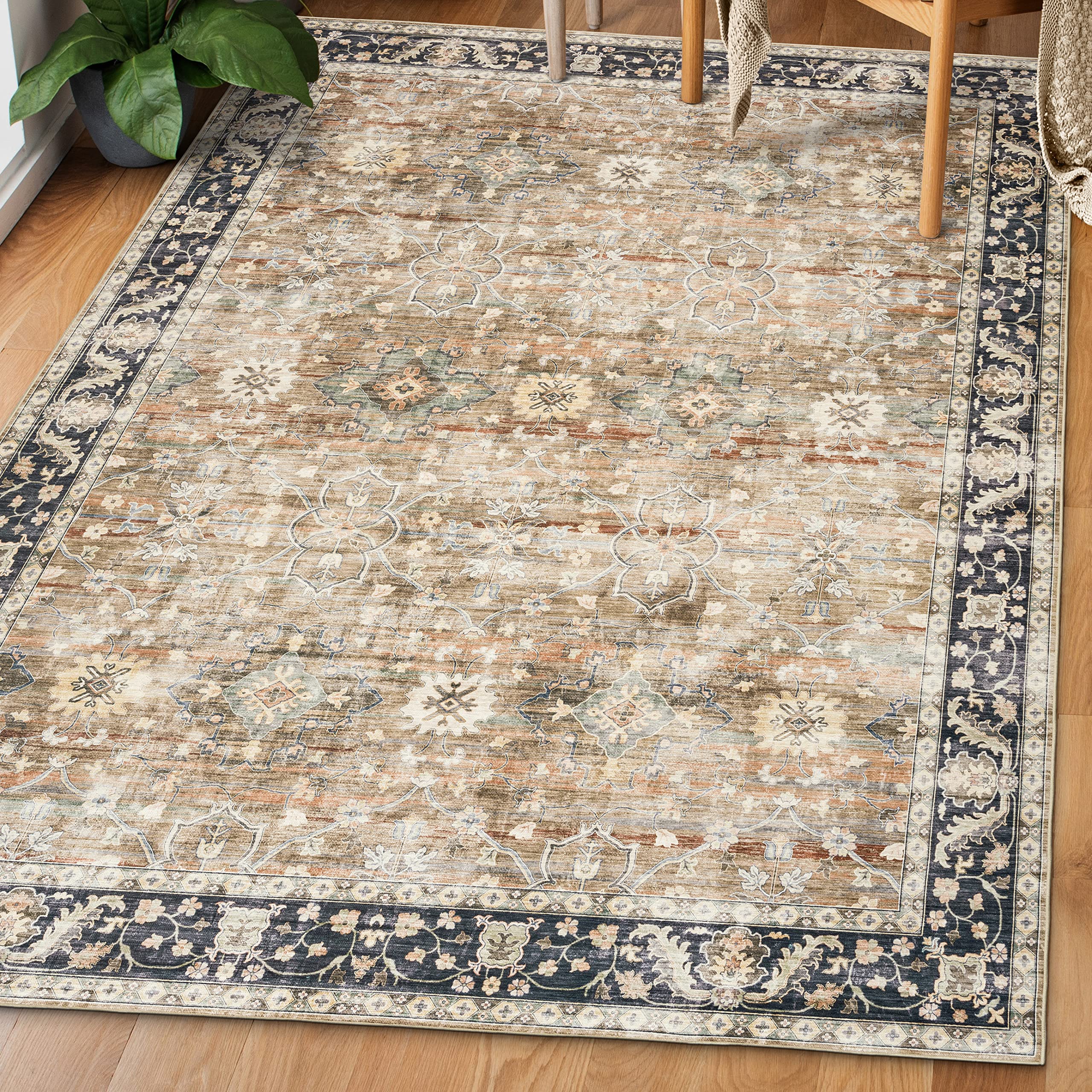 ReaLife Machine Washable Area Rug Runner - Living Room Bedroom Bathroom ...