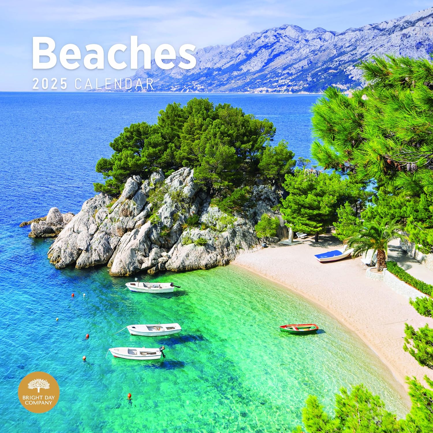 2025 Beaches Monthly Wall Calendar by Bright Day, 12 x 12 Inch ...