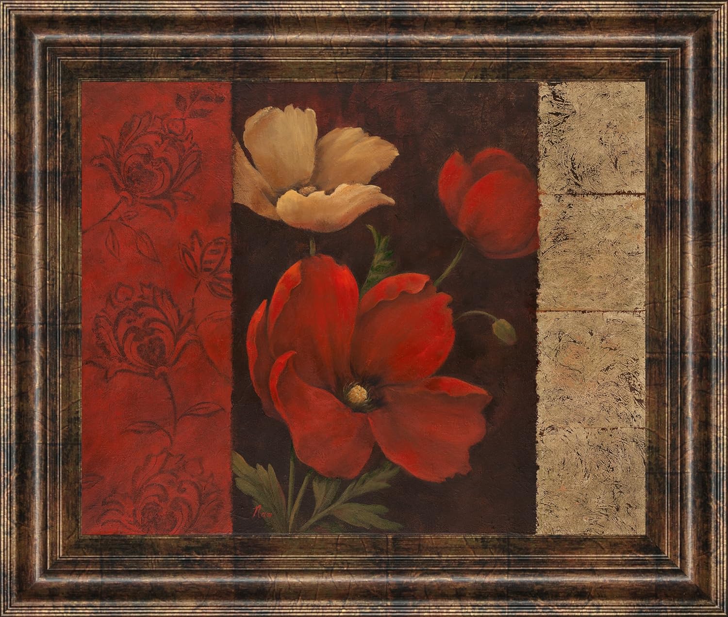 Amazon.com: Classy Art 4757 "Garden Treasure I Framed Prints by Nan ...