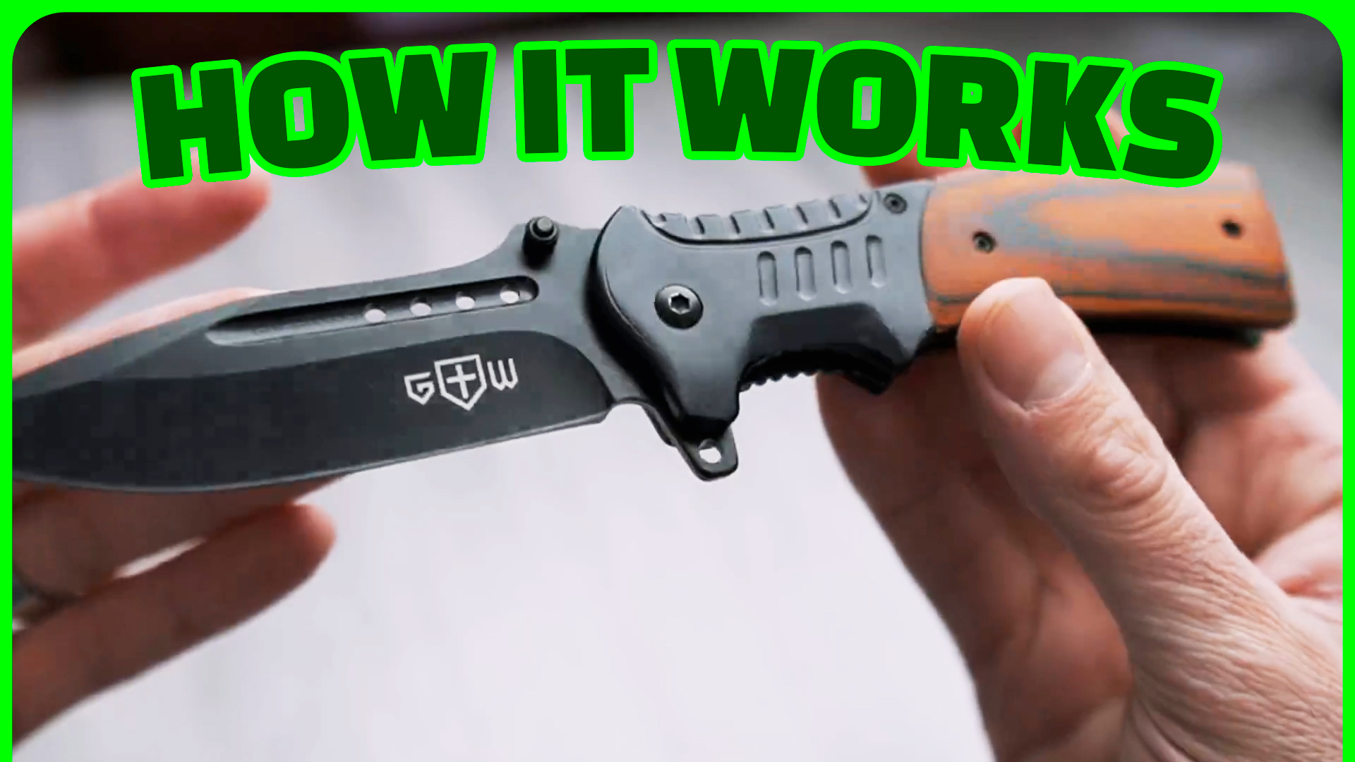 Watch Full-grip GW folding knife REVIEW on Amazon Live