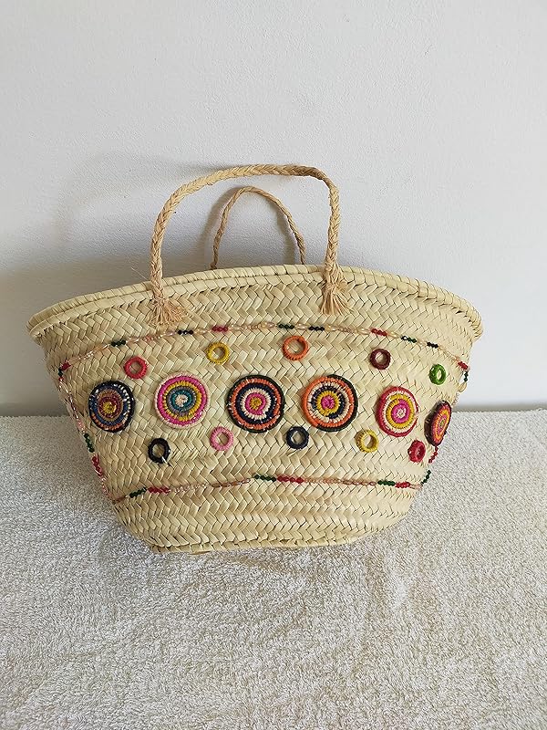 Belle Boite en raffia,panier de rangement artisanal marocain,panier ...