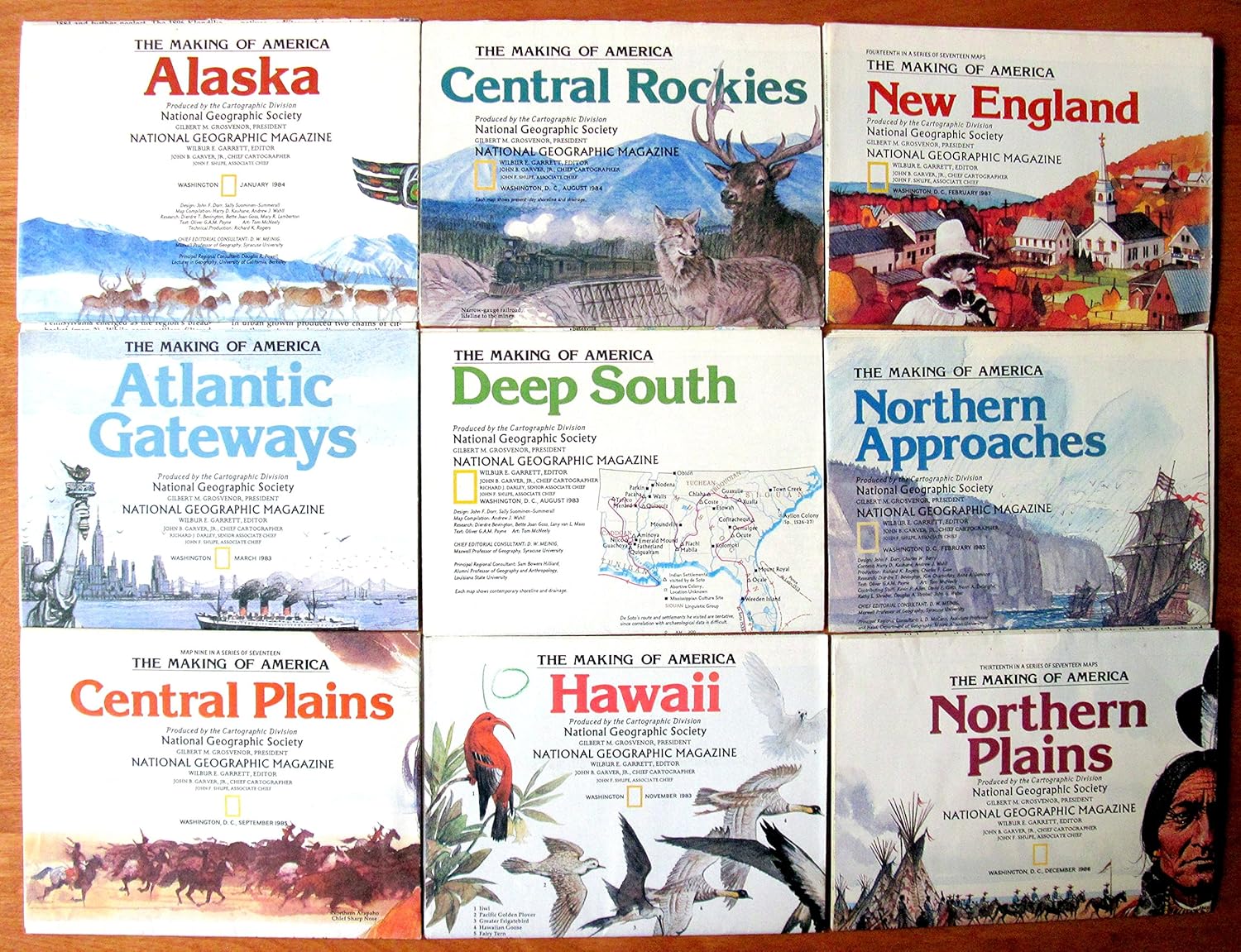 The Making of America: Lot of 17 Maps: National Geographic Editors ...