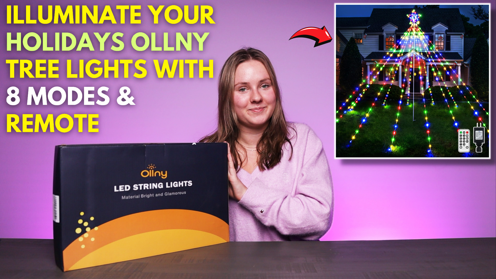 Watch Illuminate Your Holidays! Tree Lights with 8 Modes & Remote! on ...
