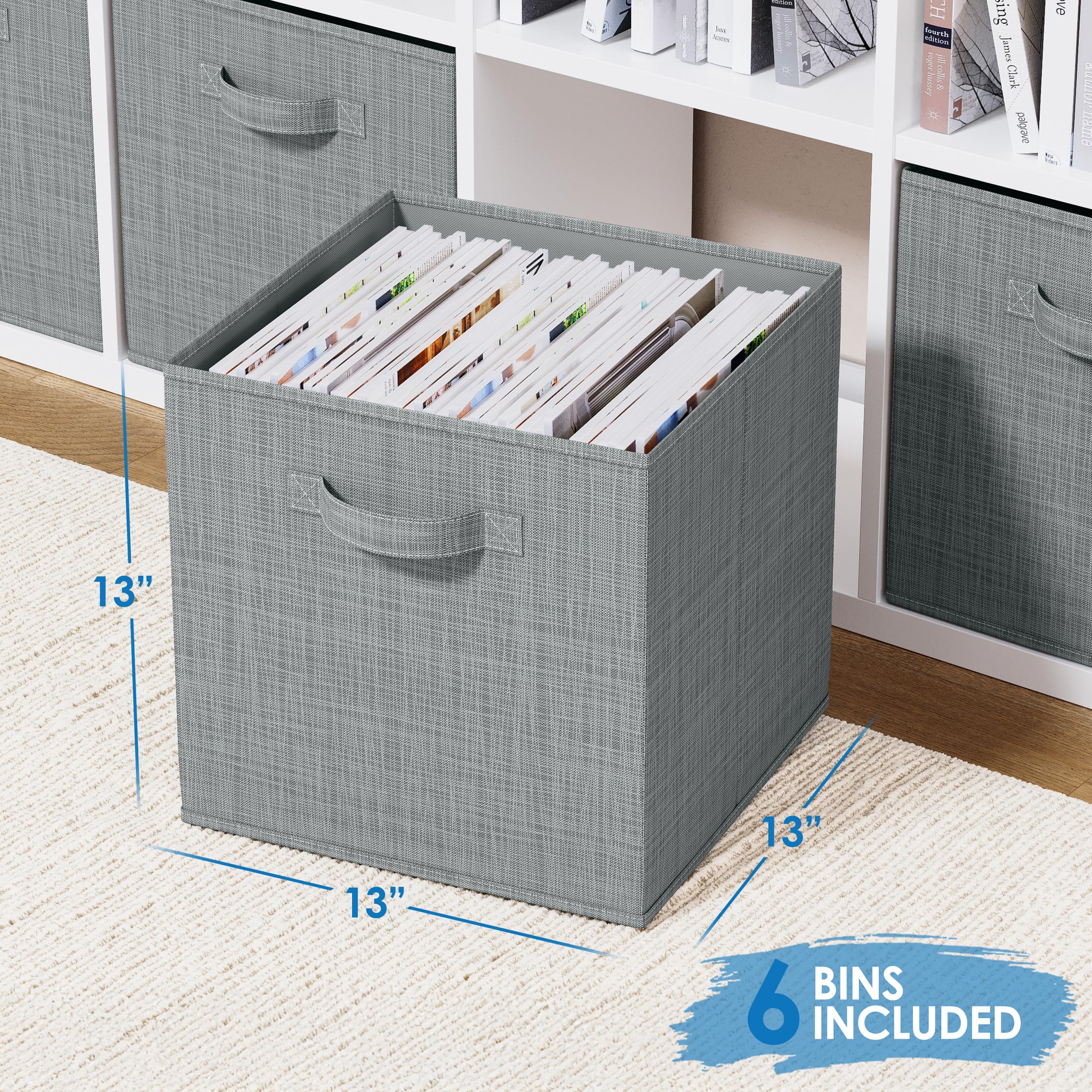 Snapklik.com : NEATERIZE Fabric Storage Cubes For Cube Organizer - 6 ...
