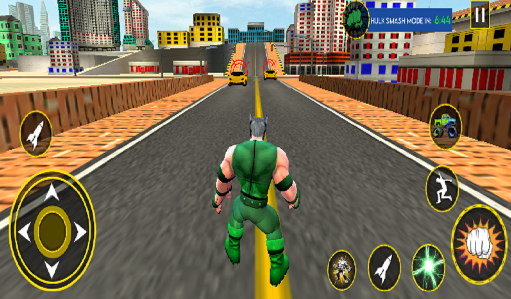 Monster Hero Monster Green Muscle Superhero Game - Incredible Muscle ...
