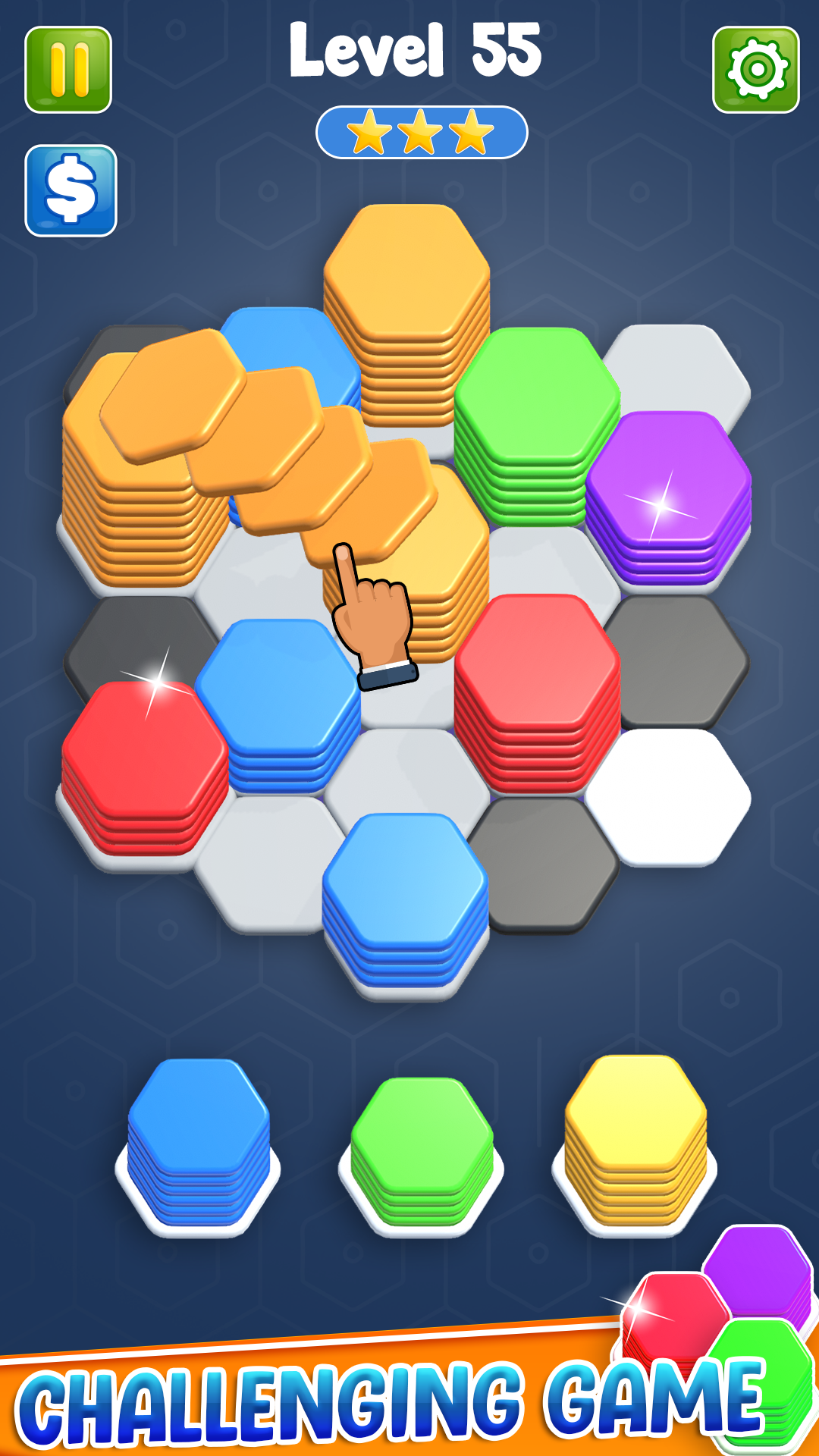 Hexa color Sort Game 2024 New merge Hexa master 3d for Donut hexa ...