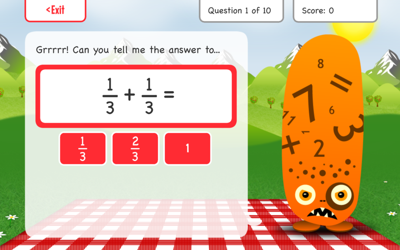 Squeebles Fractions - App on the Amazon Appstore