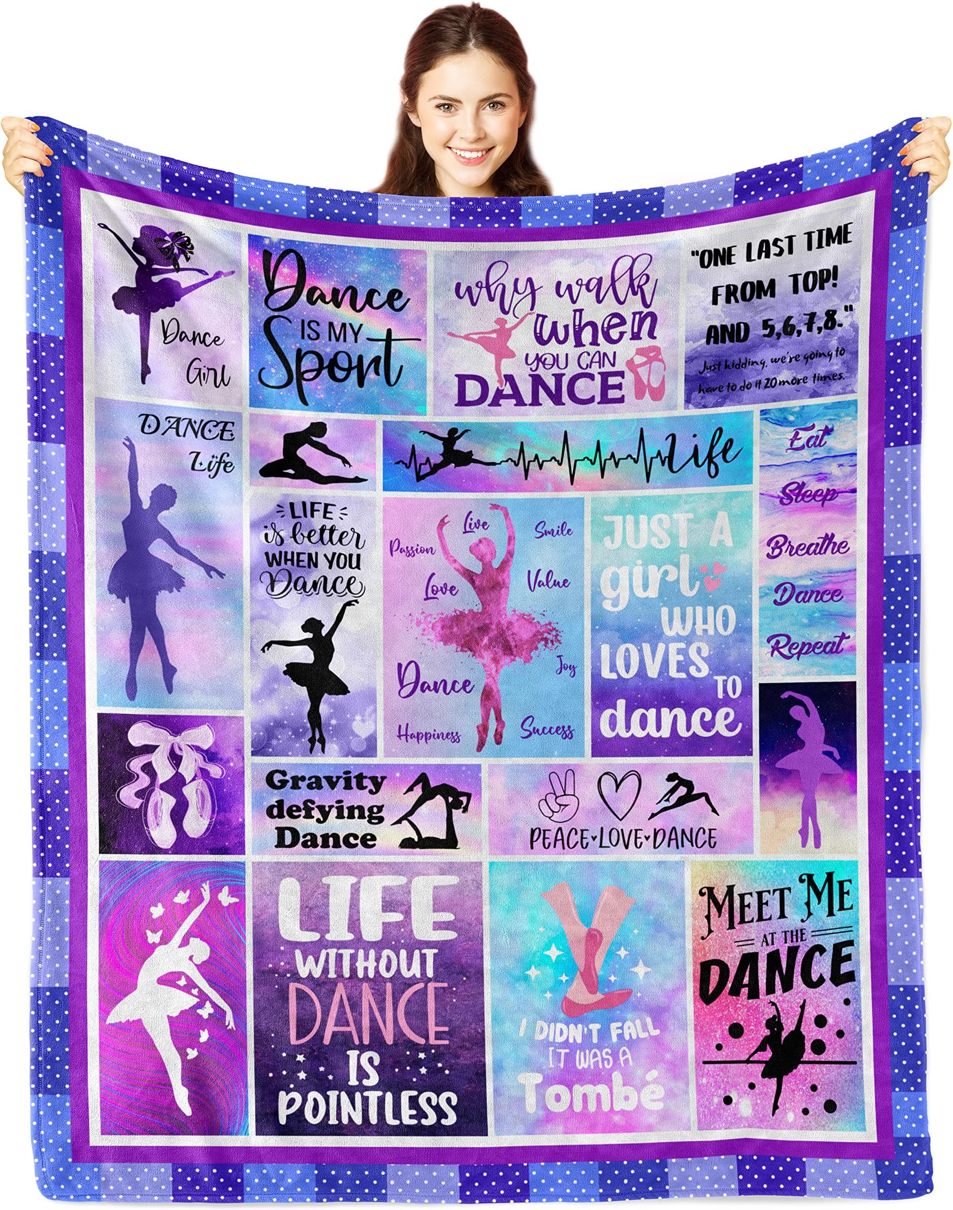 Amazon.com: Basiole Dancer Gifts Blanket, Dance Gifts for Girls ...