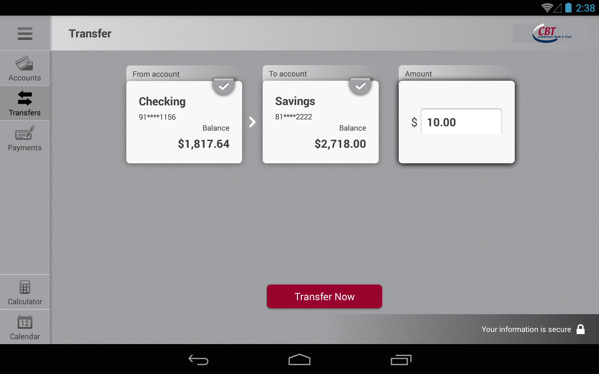 CBT Mobile Banking - App on Amazon Appstore