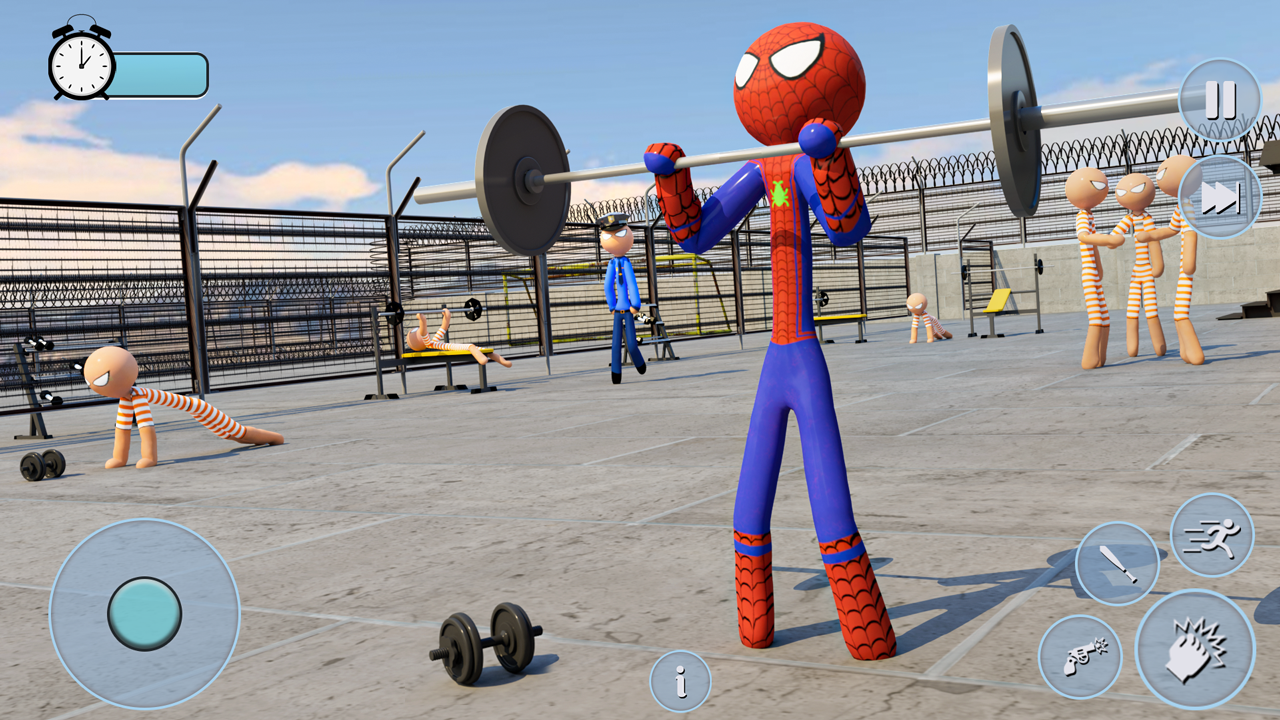 Stickman Spider Flying Rope Prison Escape Hero Simulator - Real Open ...