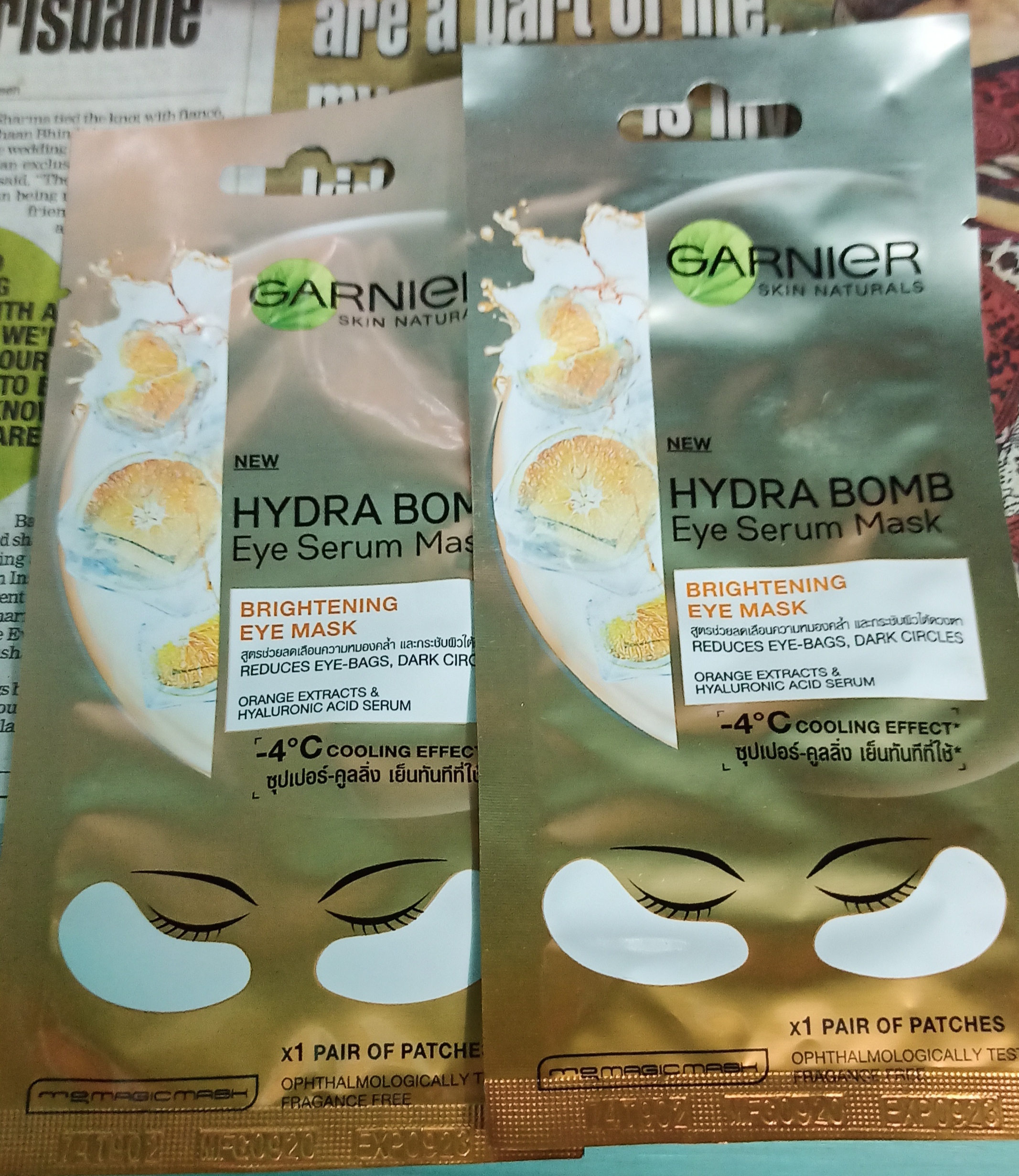 Garnier Skin Naturals, Eye Mask, Hydrating & Revitalising, Hydra Bomb ...