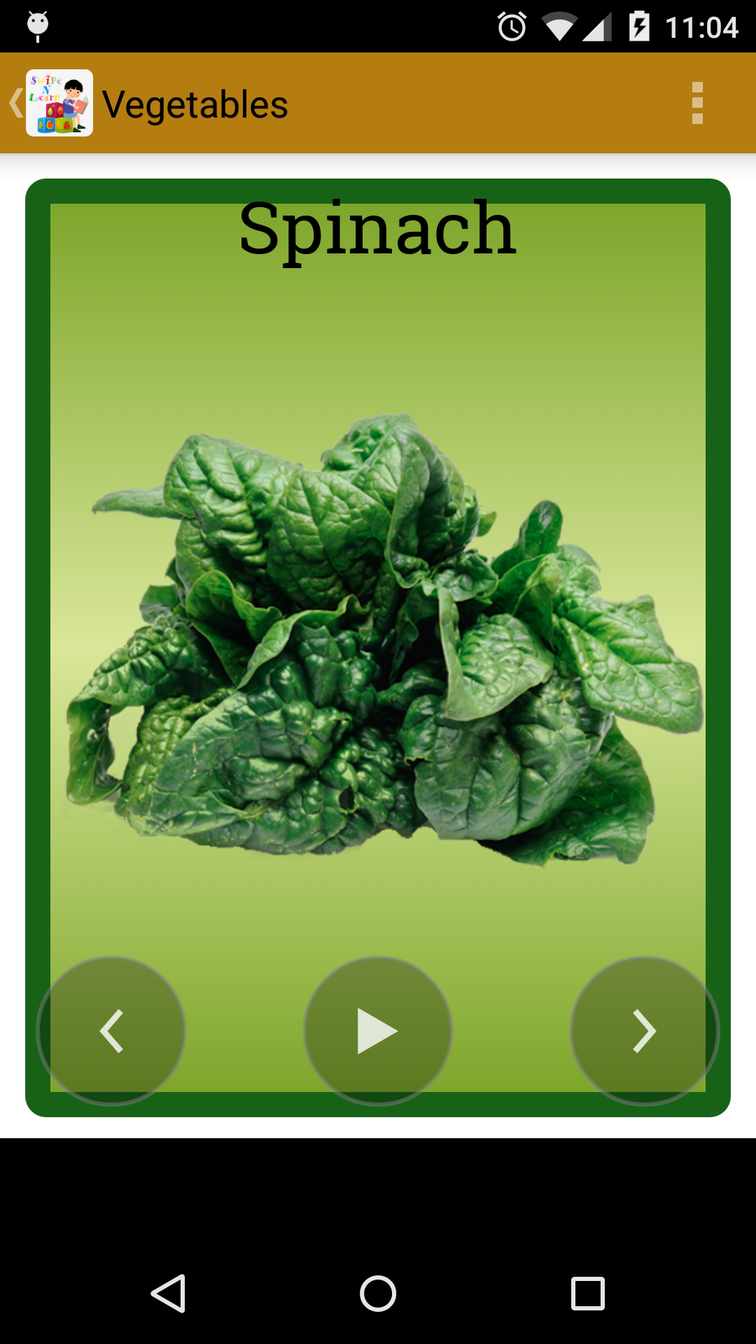 Aplicación Swipe N Learn en Amazon Appstore