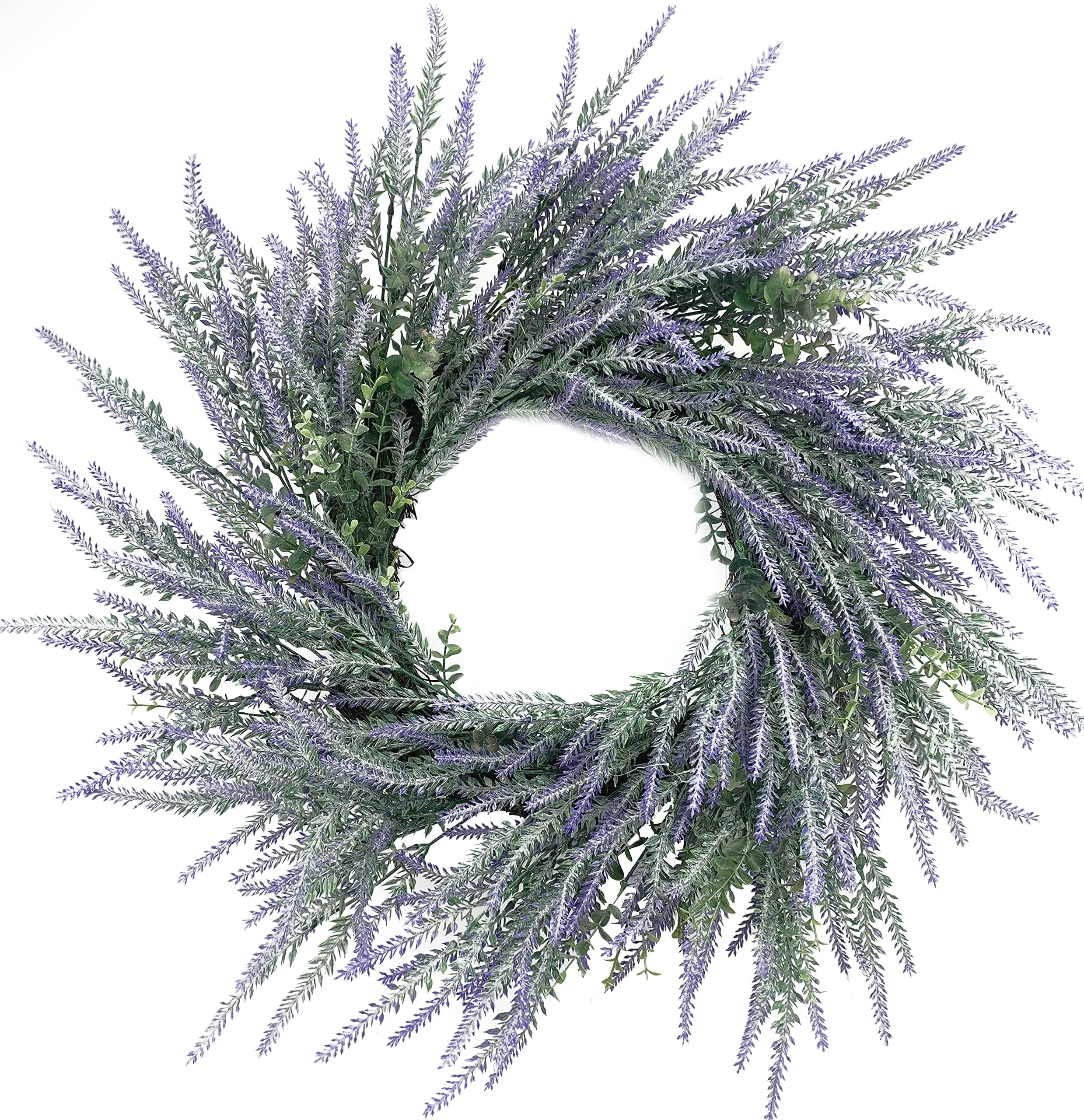 Amazon.com: DDHS Lavender Wreath, Spring Wreaths for Front Door 24 Inch ...