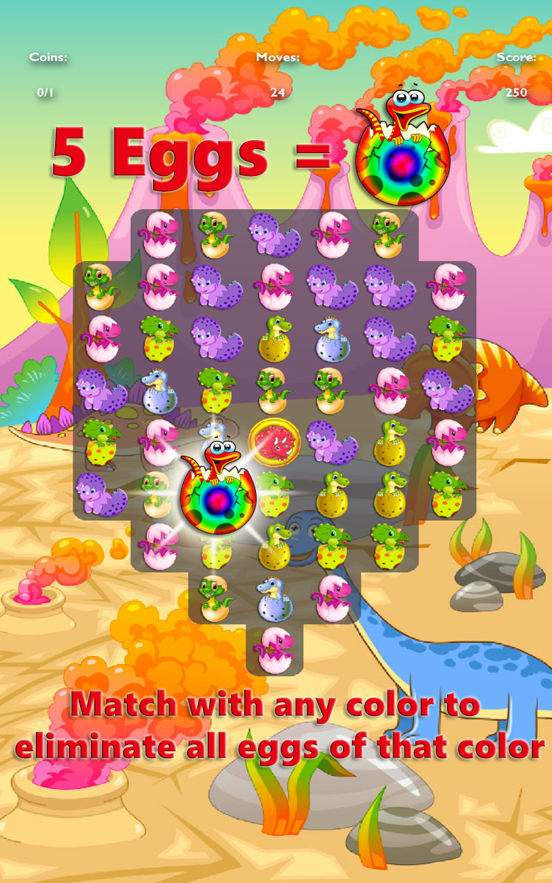 Dinosaur Eggs Match 3 - App on Amazon Appstore