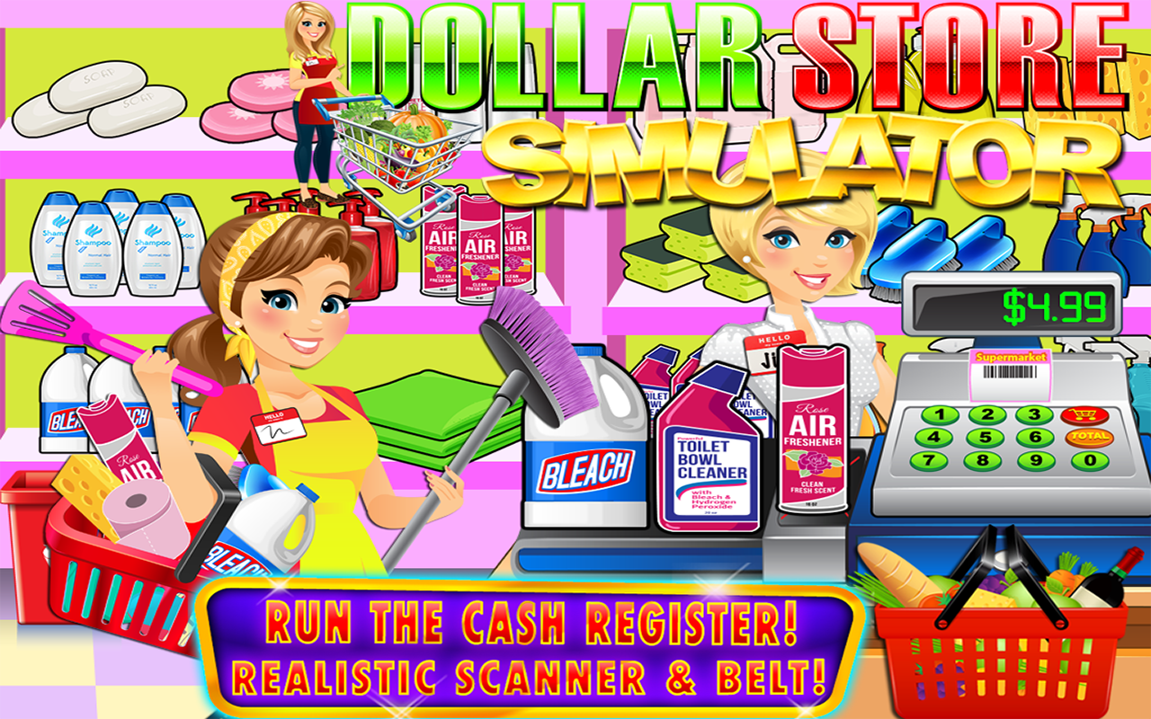 Dollar Store Cash Register Sim - Kids Supermarket Cashier & Shopping ...