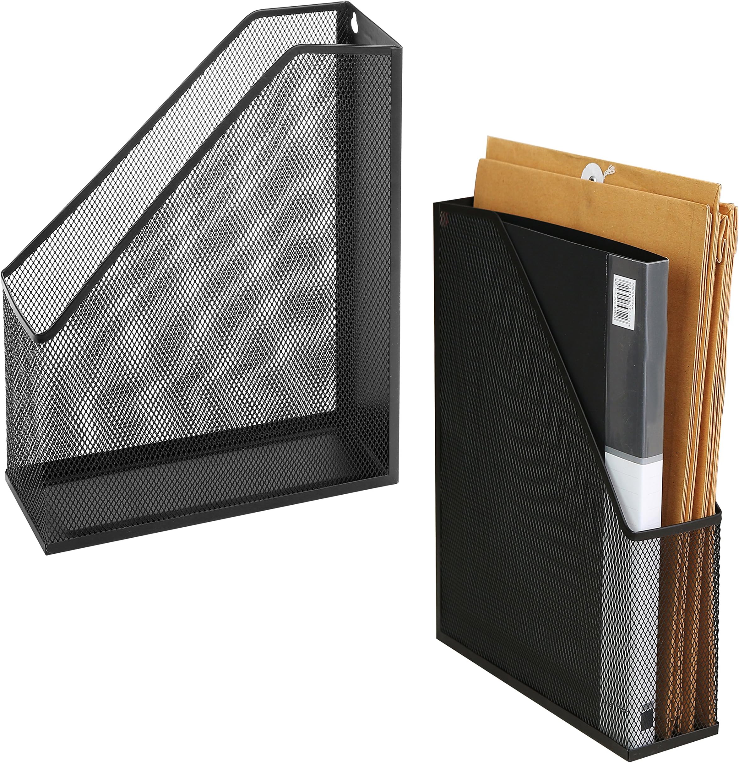 Amazon.com: U Brands Mesh Steel Magazine File Holder, 12.5" x 9.8" x 3 ...