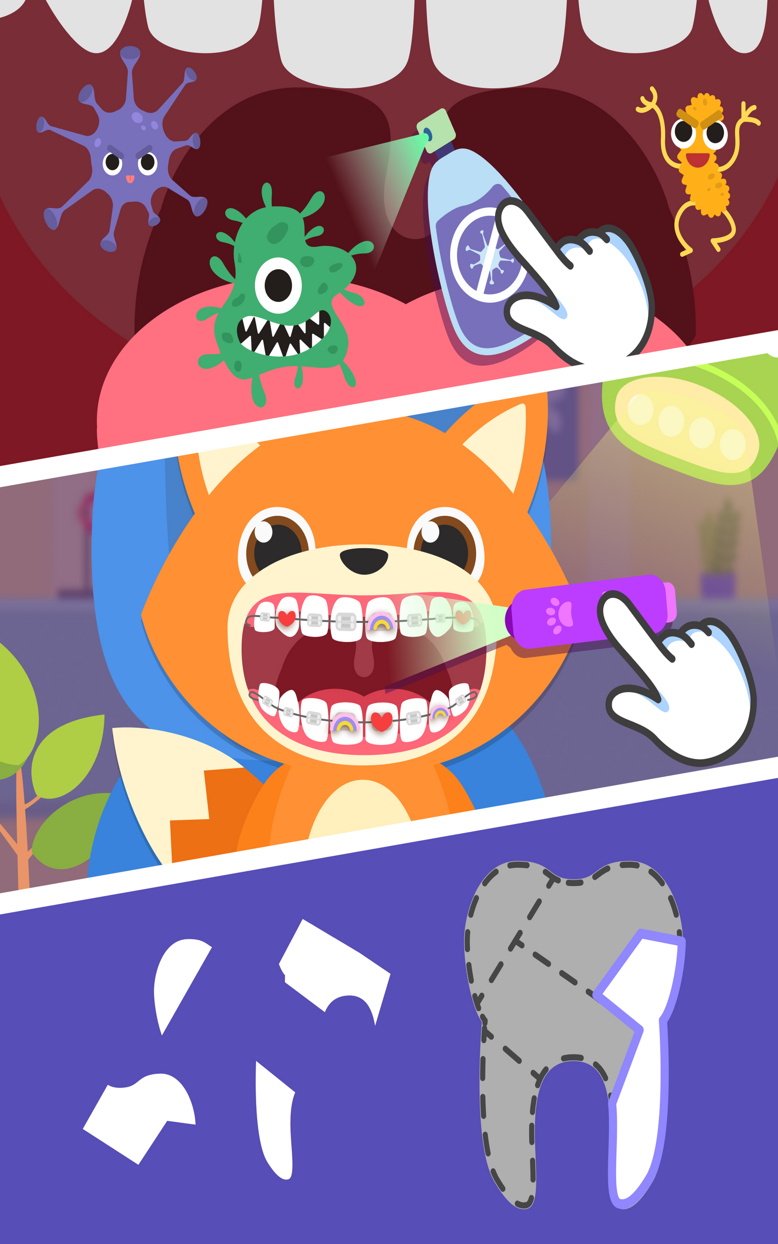 Dentist Game for Kids - Teeth brushing & Caries treatment, Toddlers ...