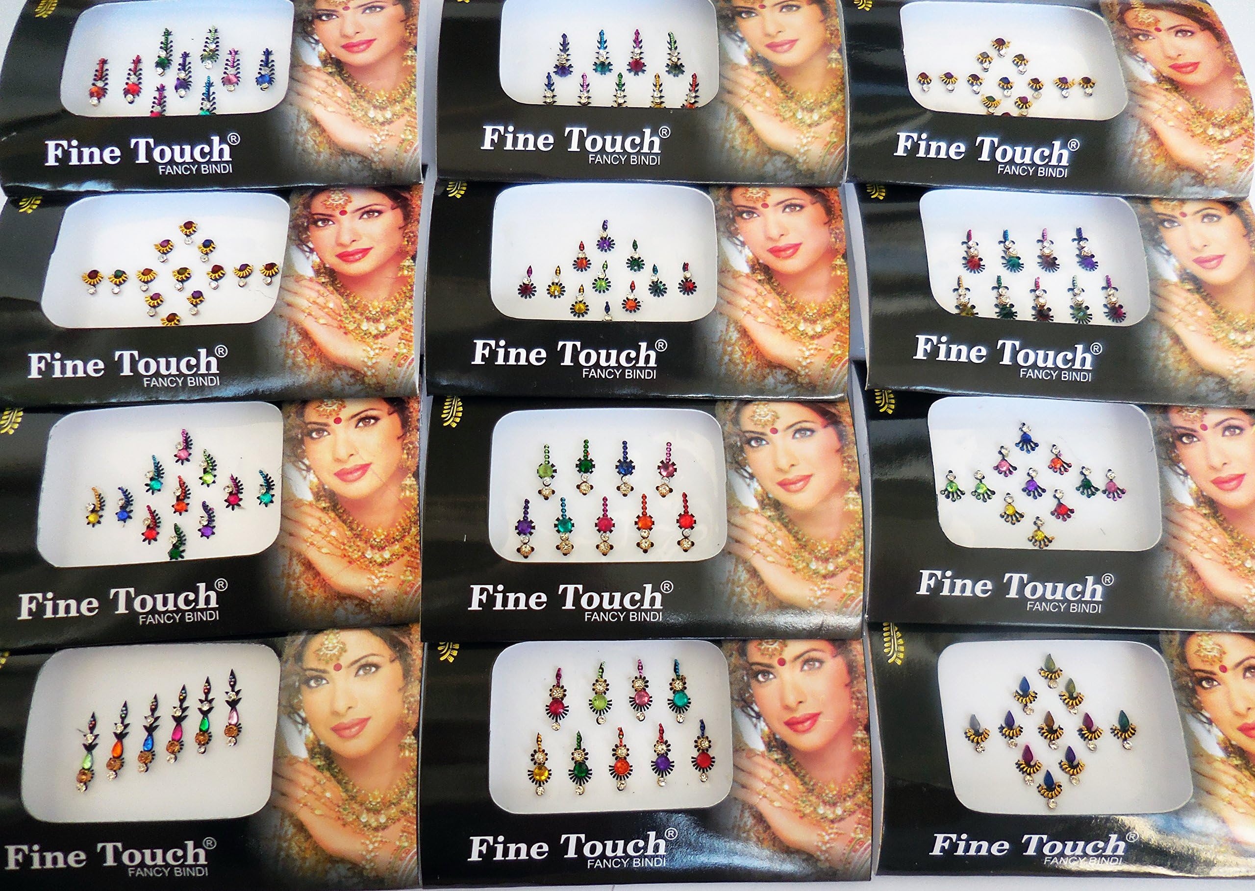 Amazon.com: 6 Packs- 42 Bindis Mix n Match Face Jewels Bollywood ...