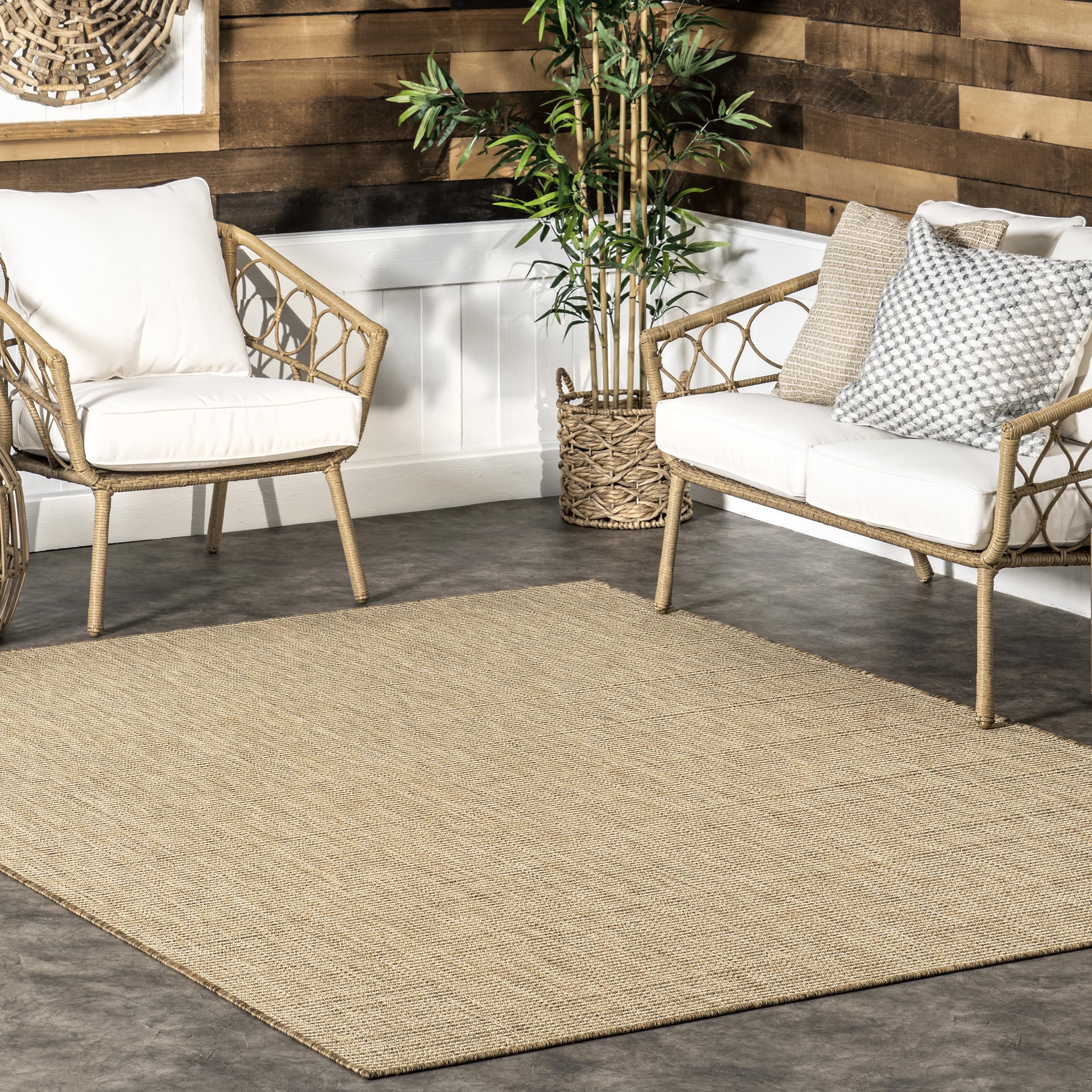 Amazon.com: nuLOOM Rosy Classic Indoor/Outdoor Area Rug, 7x9, Natural ...