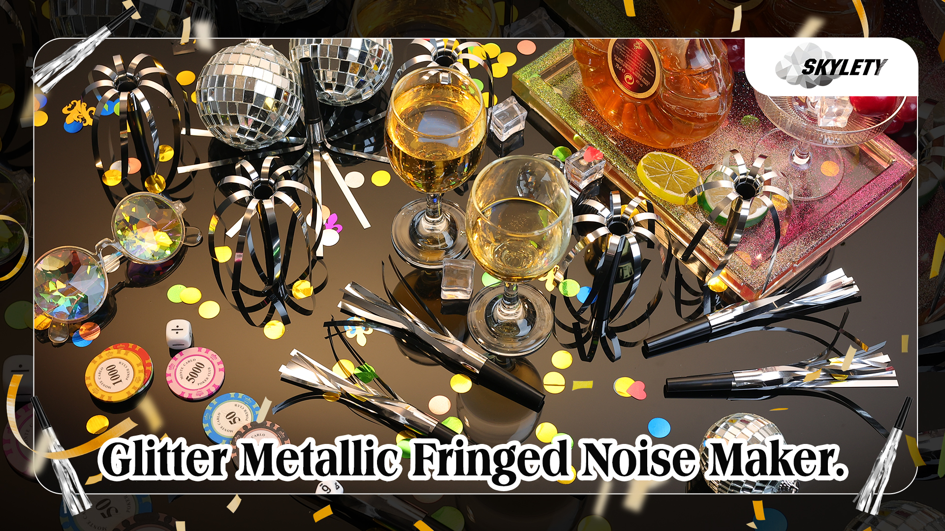 Watch Glitter Metallic Fringed Noise Maker on Amazon Live