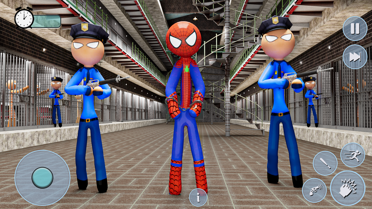 Stickman Spider Flying Rope Prison Escape Hero Simulator - Real Open ...