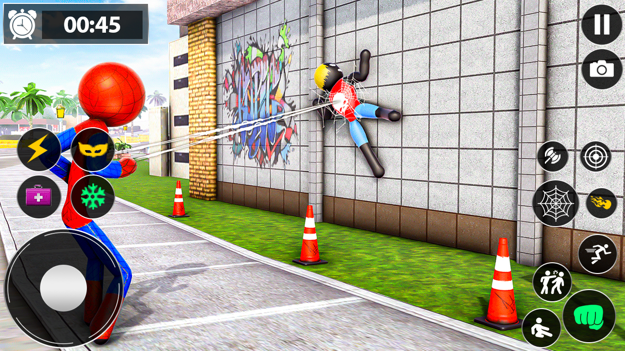 Amazing Flying Stickman Rope Gangster Spider Hero Games: Real Spider ...