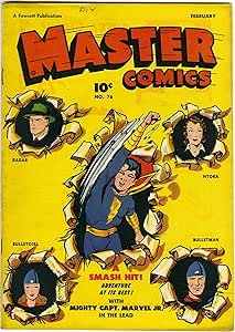 Amazon.com: POSTER comics cover Fawcett Master 76 1 Vintage Wall Art Print A3 replica: Posters ...