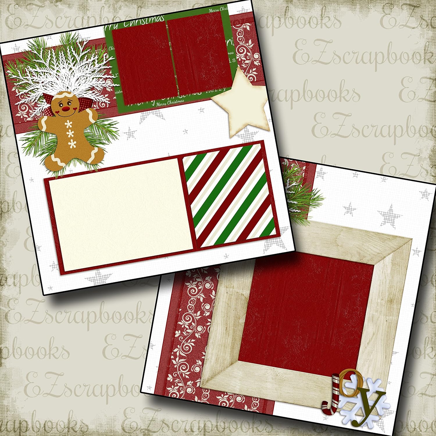 Amazon.com: Christmas - Premade Scrapbook Pages - EZ Layout 262