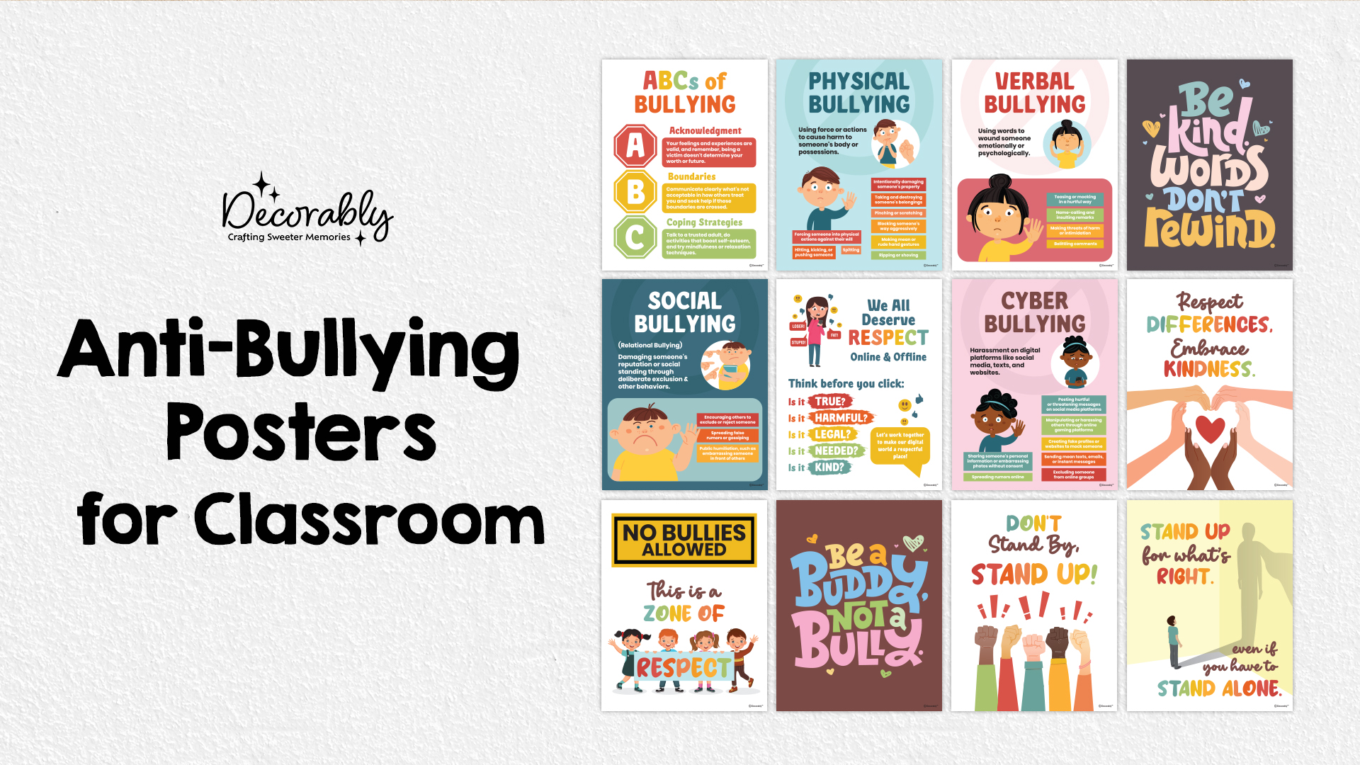 No Bullying Poster Ideas Free, Printable Anti Bullying Campaign Poster