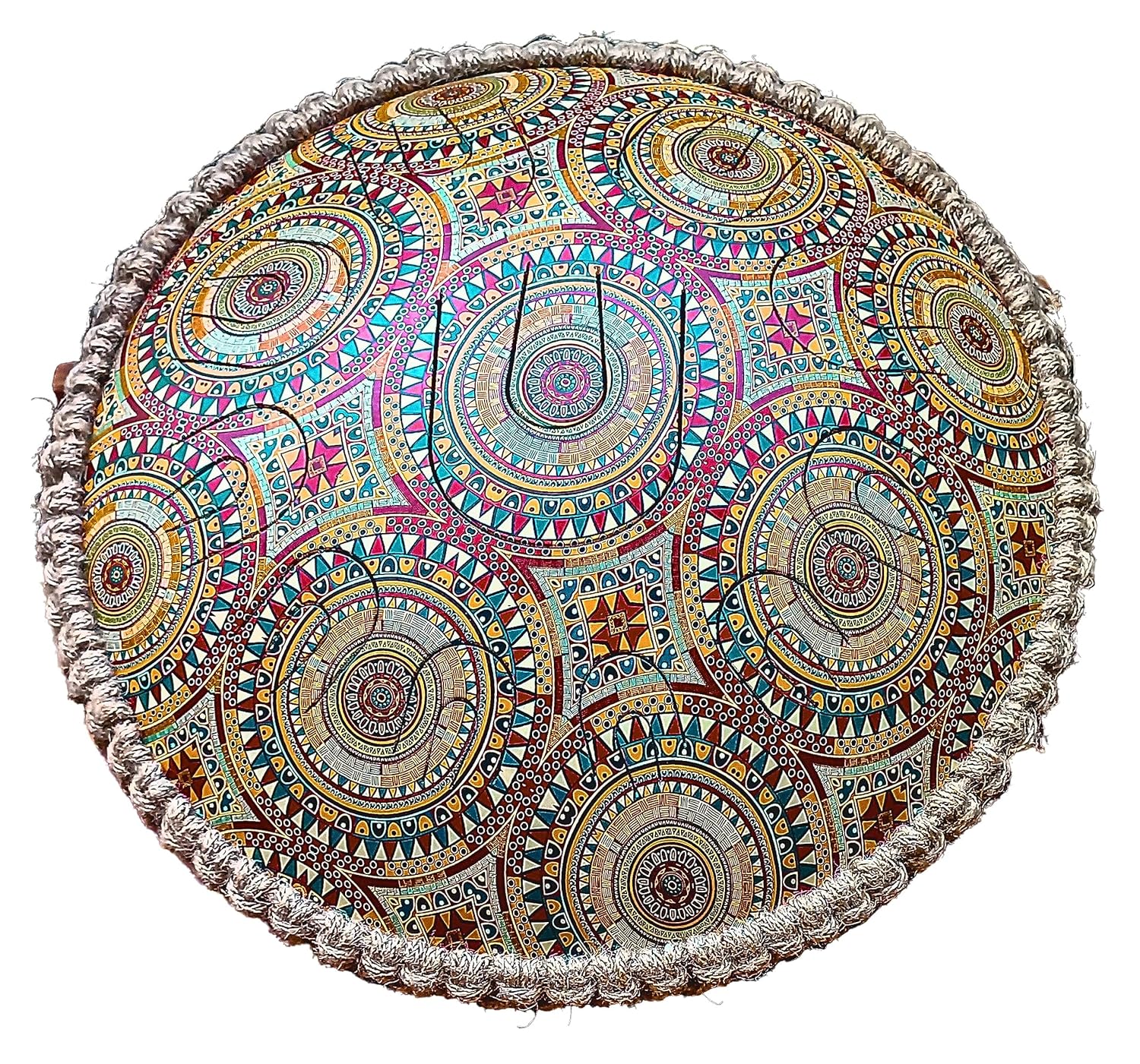 India Meets India Mandala 14 inch Steel Tongue Drum Handpan Hang Drum ...