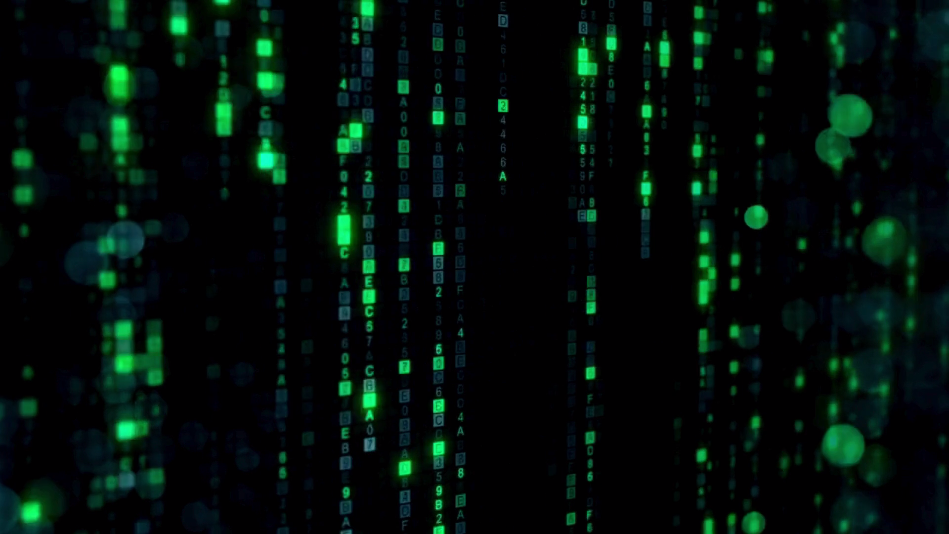 Neon Matrix Code Drift – Digital Rain Green Code Animation with ...