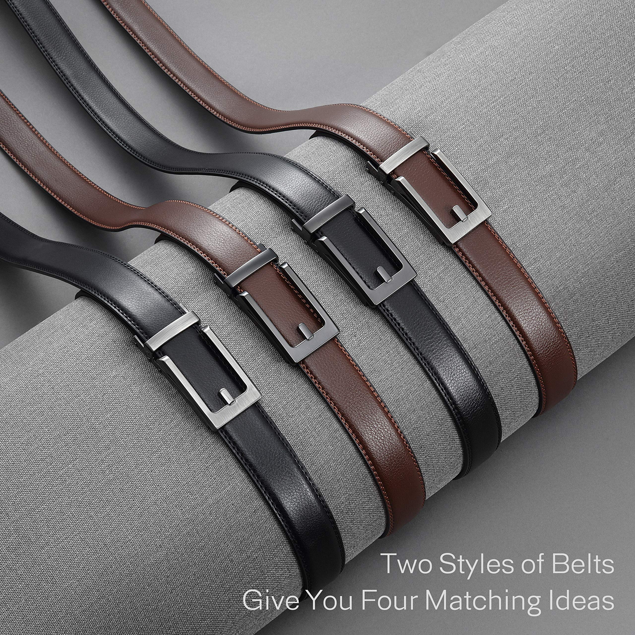 Snapklik.com : Click Belt For Men 2 Pack - Mens Dress Belt 1 1/4 In ...