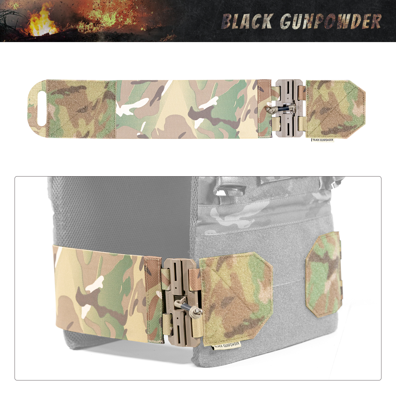 Watch Black Gunpowder Quick Release Tactical Vest Cummerbund TC4 on ...