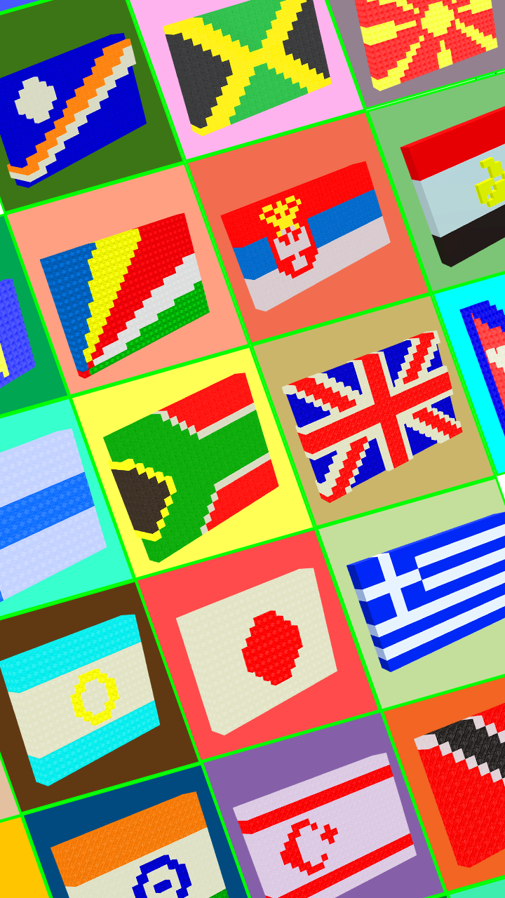 Flags 3D Color By Number - World Flags, Voxel Coloring Book:Amazon.in ...