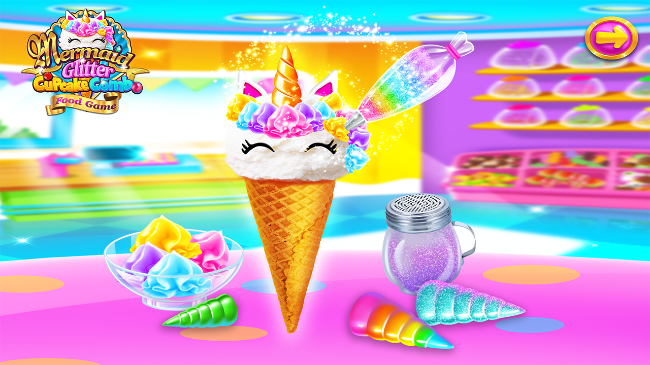 Mermaid Glitter Cupcake Chef - Ice Cream Cone Game - App on Amazon Appstore