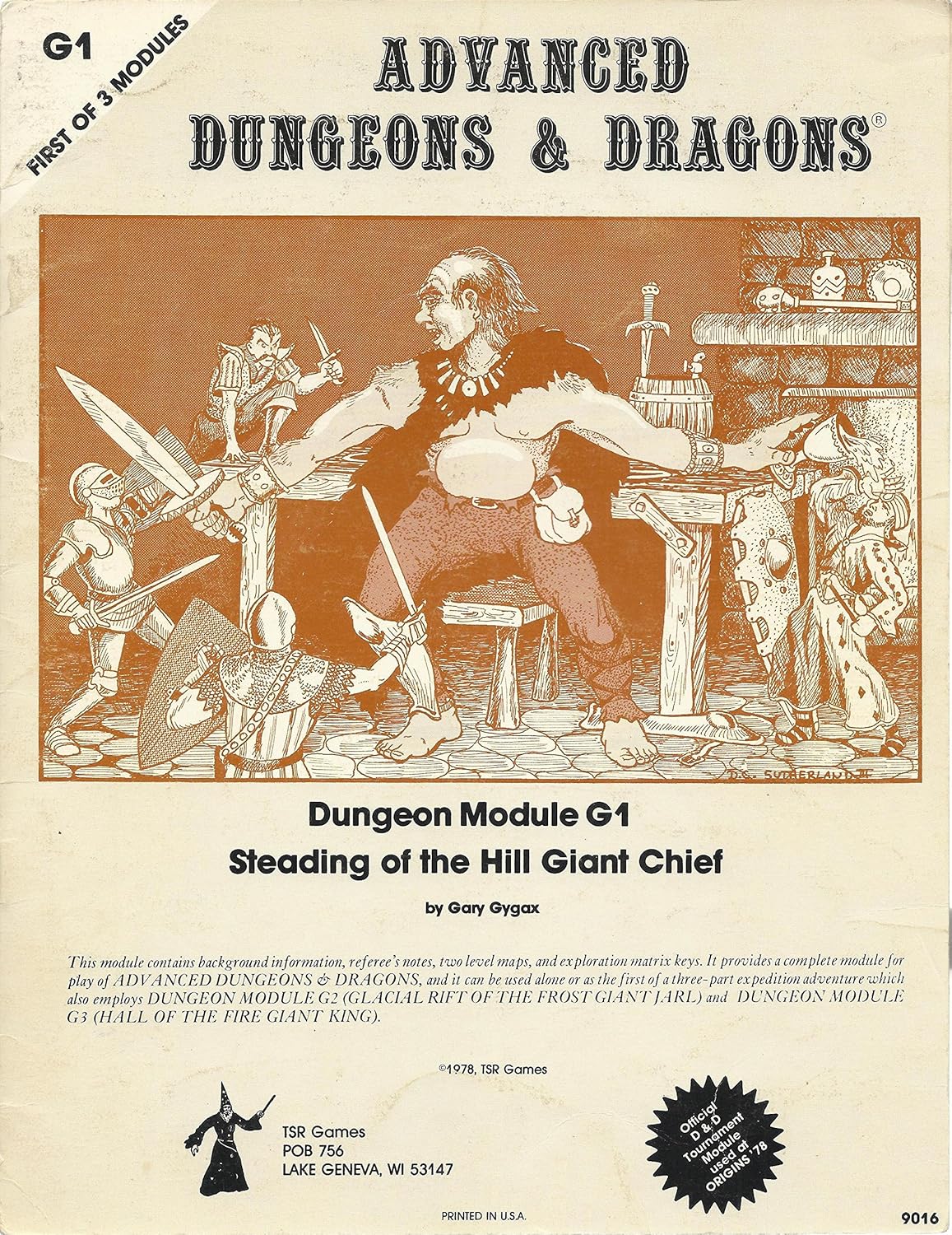 Steading of the Hill Giant Chief (Advanced Dungeons & Dragons Module G1 ...