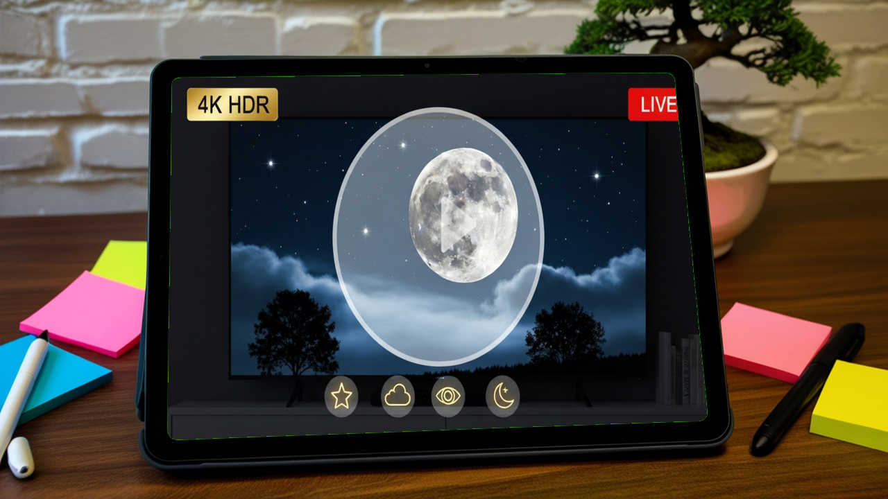 Full Moon 4K – Lunar Night Sky Relax Screensaver for Smart TV - App on ...