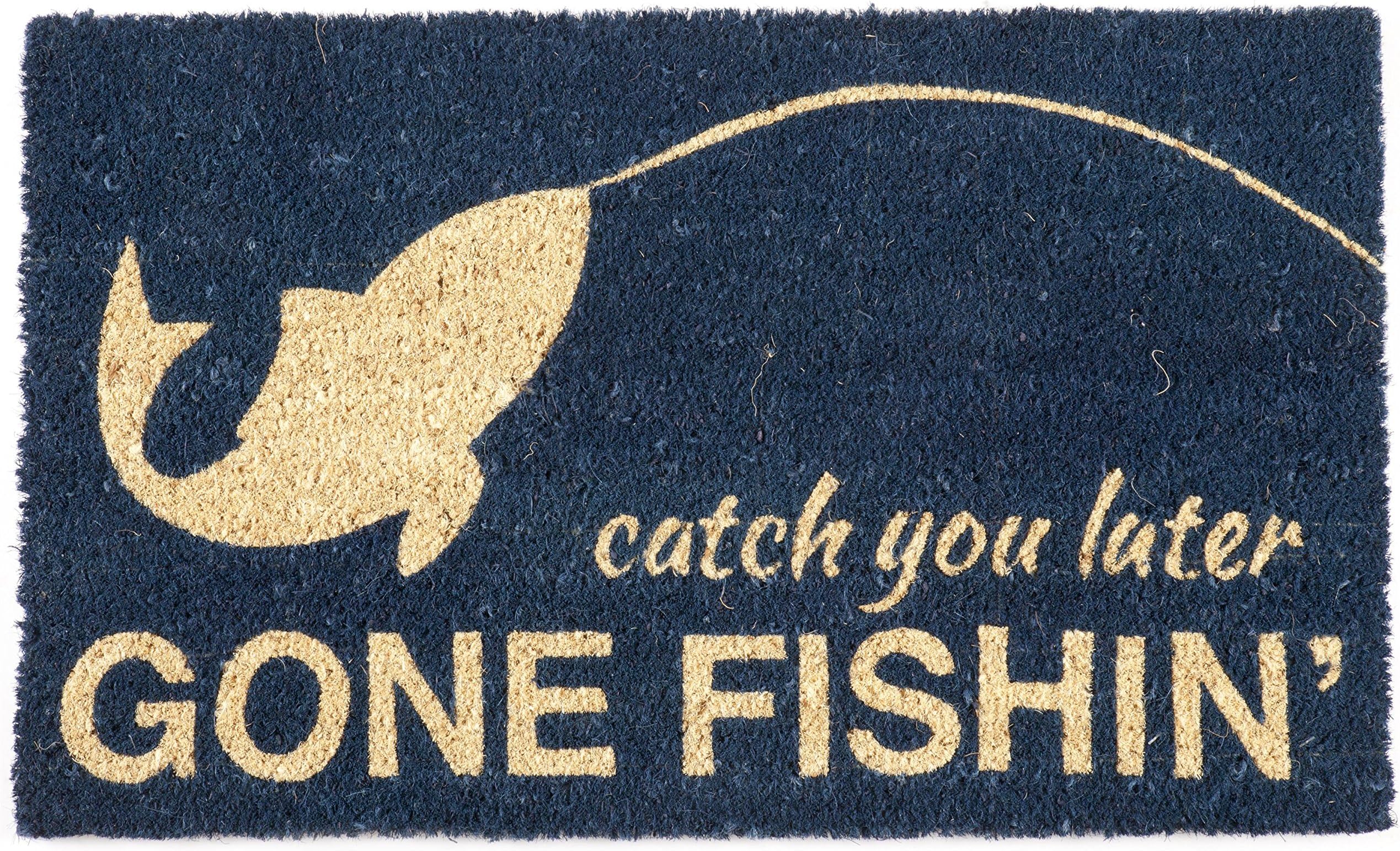 Amazon.com: HIGH COTTON To Fish or Not to Fish Indoor/Outdoor Doormat ...