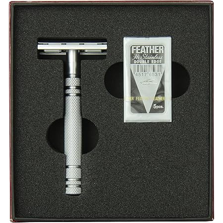 Amazon.com: Feather Stainless Steel Double Edge Razor AS D2 : Beauty ...