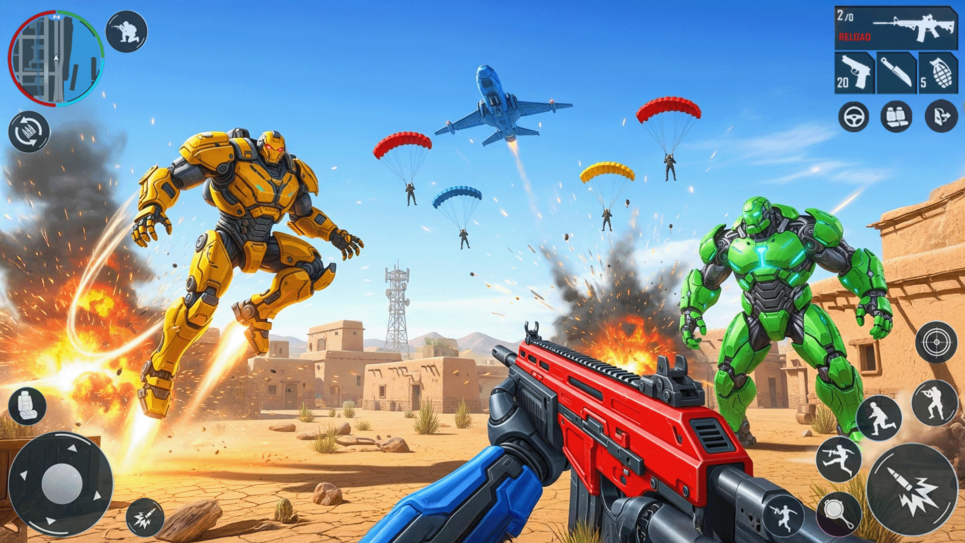 FPS Robot Commando Shooter 3D - Robot Sniper War & Gun Shooting Games ...