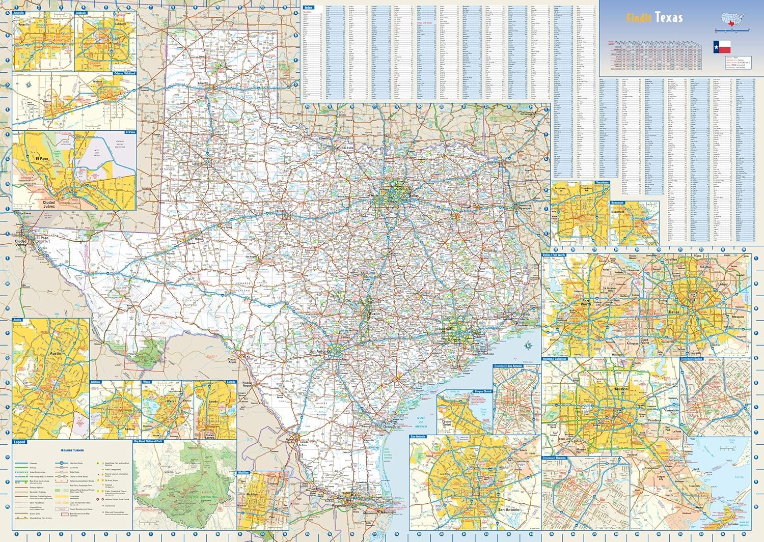 Texas State Wall Map - 34.5" x 24.75" Laminated: School & Educational ...