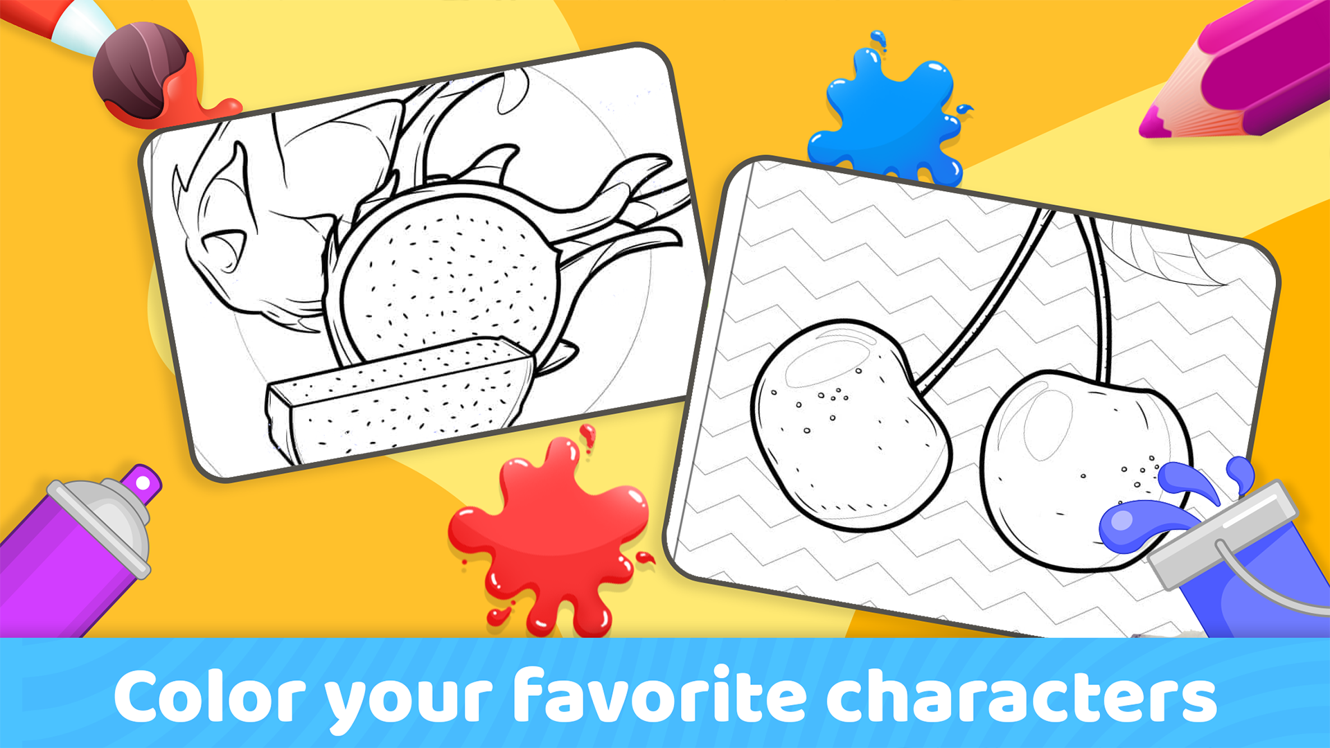 Fruit Coloring Pages : Fruits Coloring Game:Amazon.in:Appstore for Android