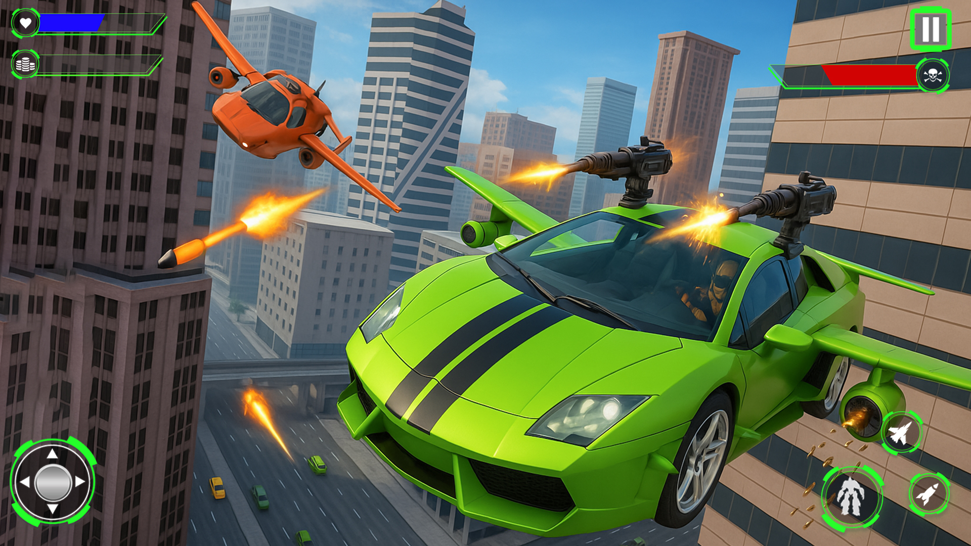 Open World Flying Car Transformation Mech Robot Shooting Games 3D ...
