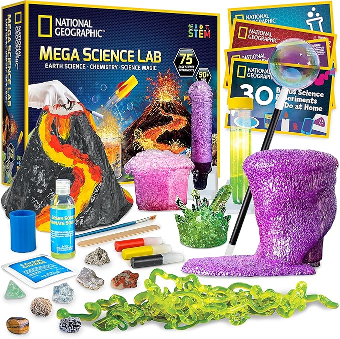 Amazon.com: NATIONAL GEOGRAPHIC Mega Science Lab - Science Kit Bundle ...