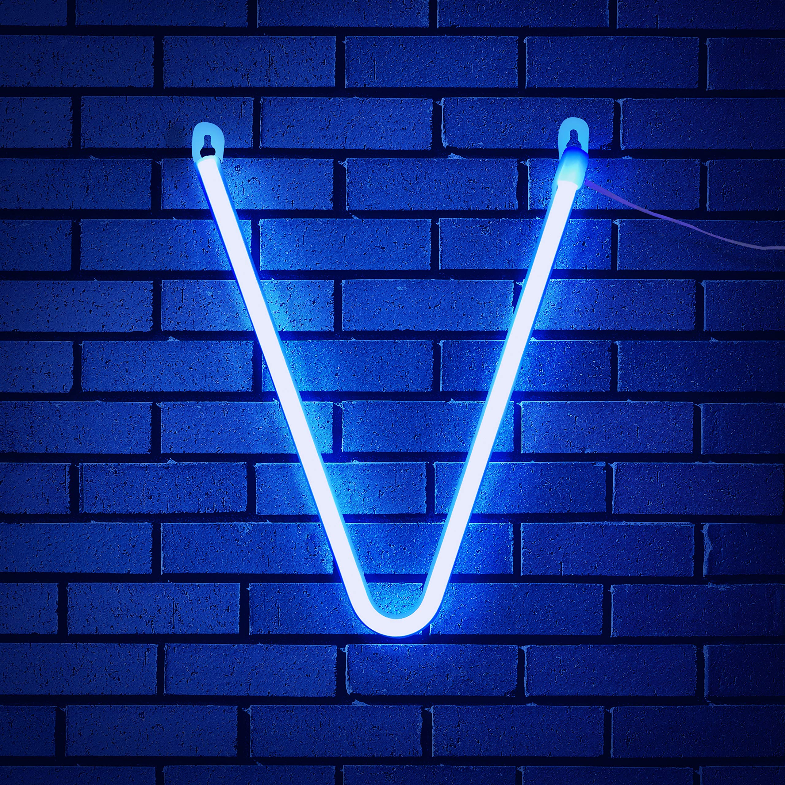 Neon Letter V