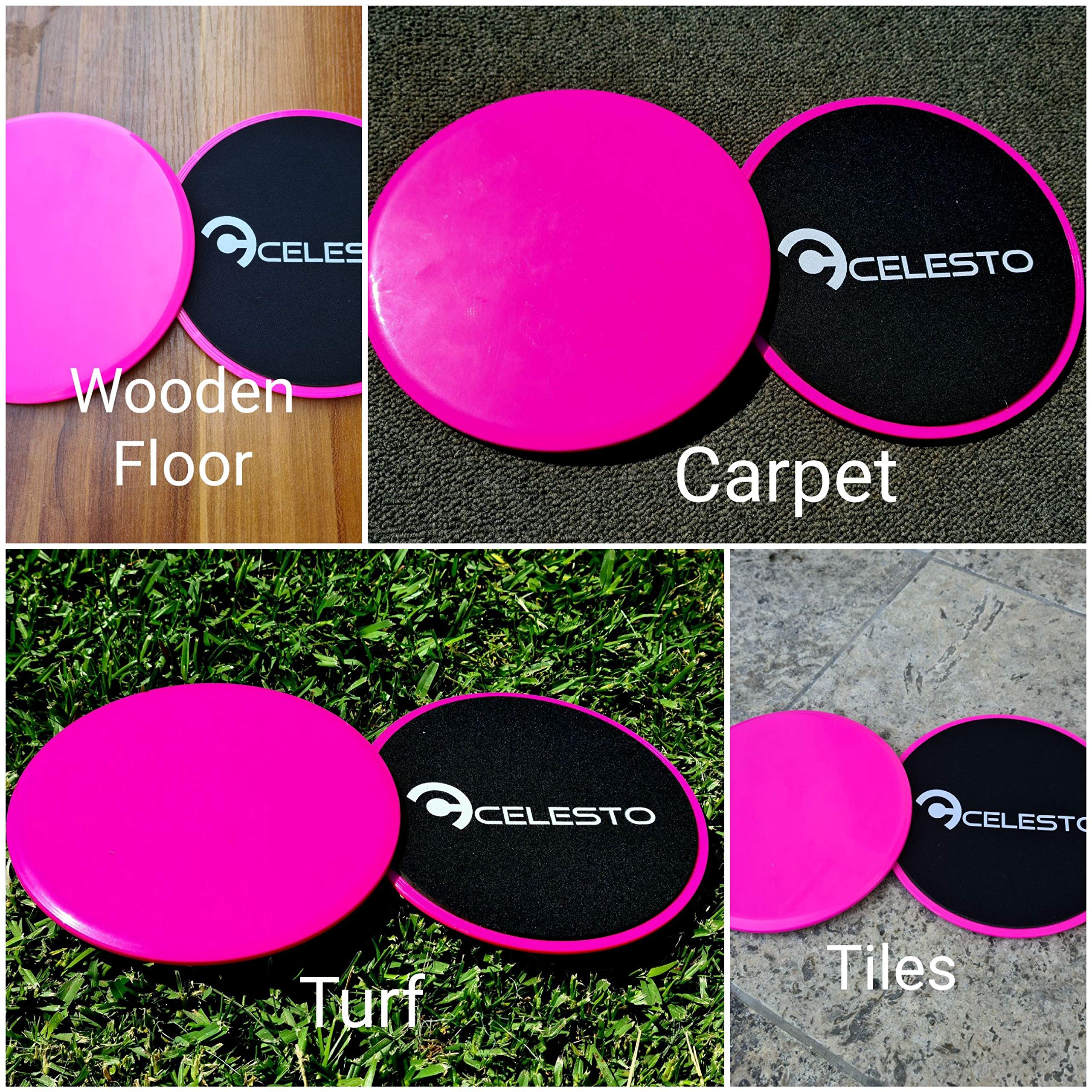 Core Sliders for Working Out, Dual Sided Core Gliders for Use on Carpet ...